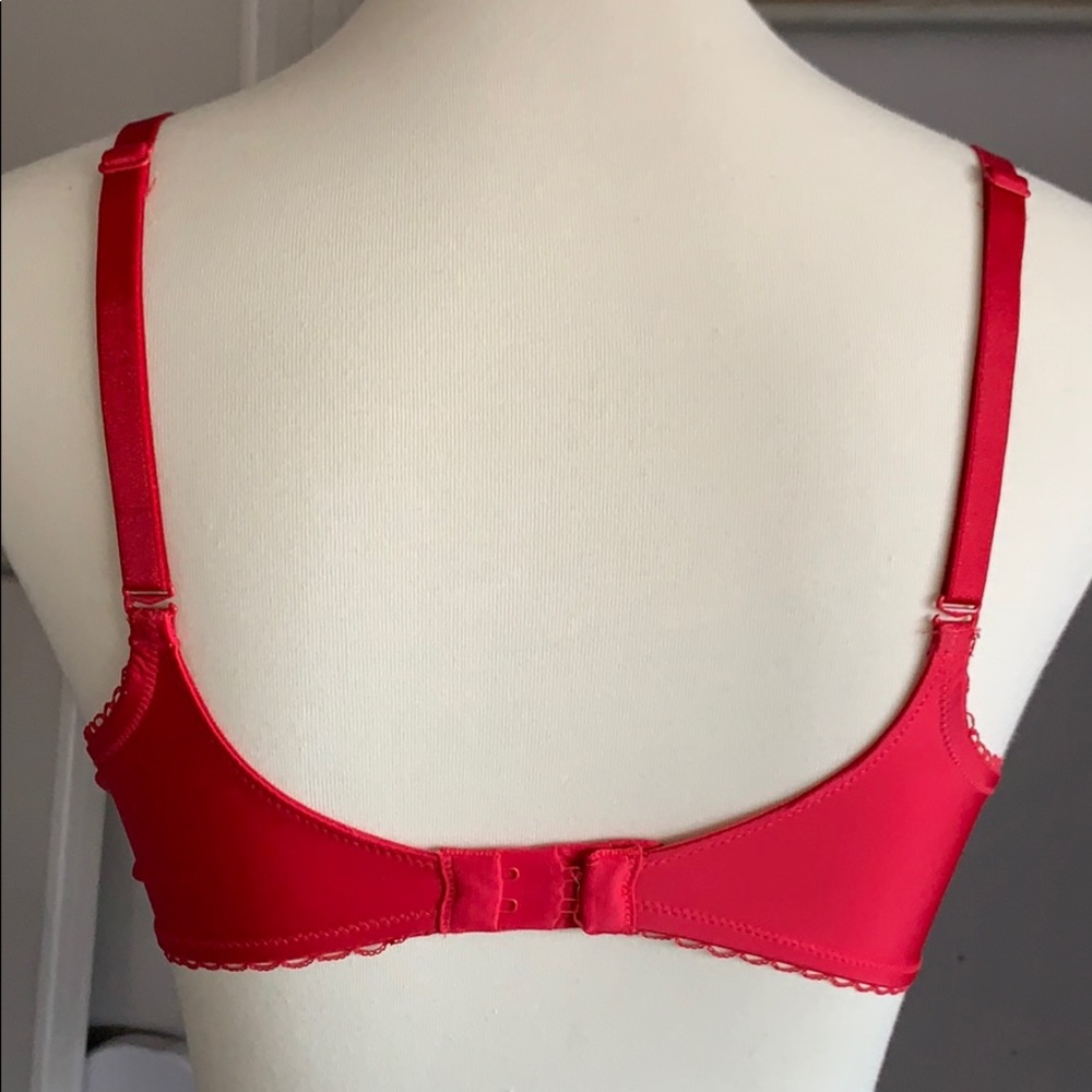 Victoria’s Secret Red And Silver Sparkle Dots Bra - Gem
